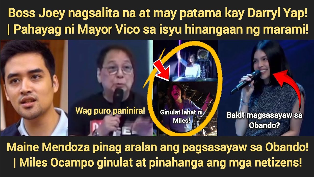 Maine magsasayaw sa Obando bakit? | Boss Joey may patama kay Darryl Yap ...
