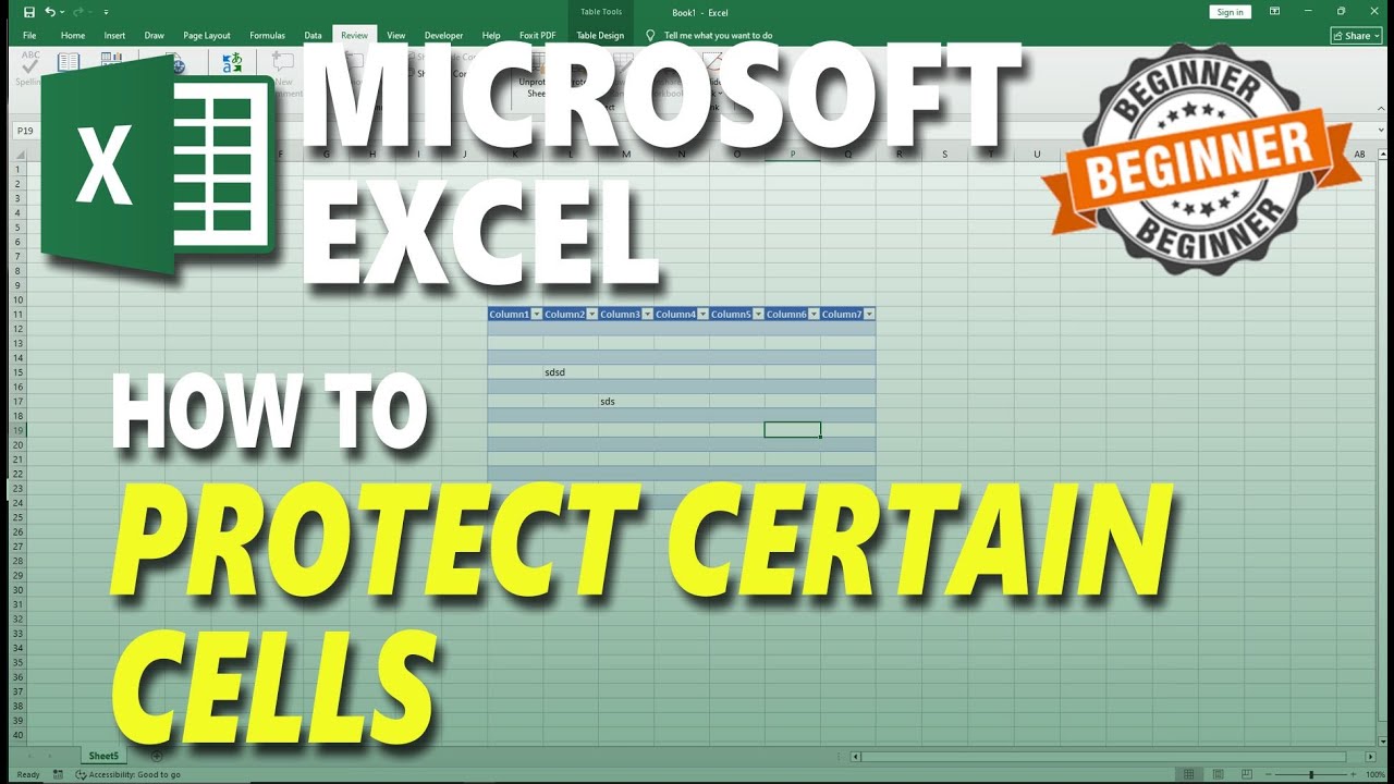 Microsoft Excel How To Protect Certain Cells - YouTube
