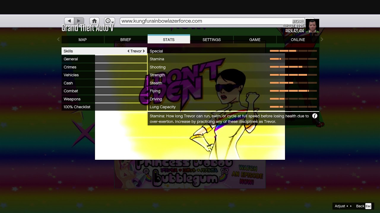 Grand Theft Auto V PLAYER STATS - YouTube