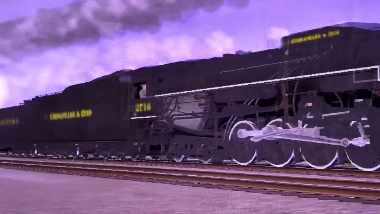 NKP 587 And C&O 2716 Pulls A 17-Car Passenger Train - YouTube