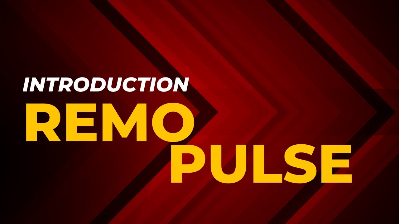 INTRODUCTION ViDEO |Remo Pulse| - YouTube