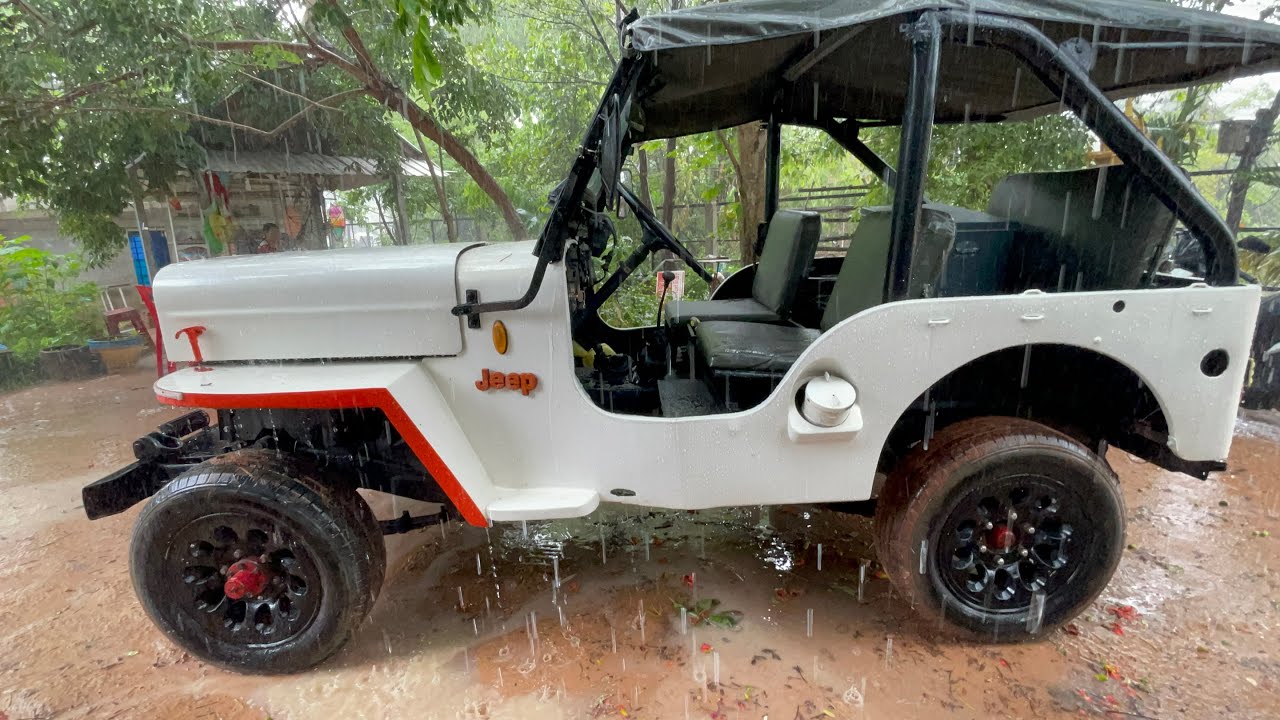 Jeep willys raining view - YouTube
