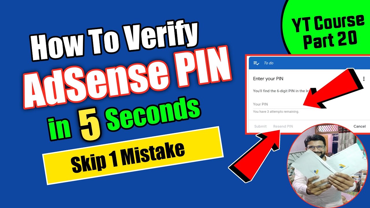 How to verify google address Pin | adsese pin envelope | how to verify ...