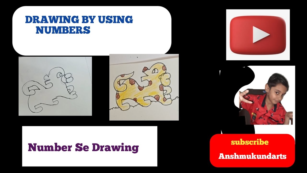 How To Draw A Dog With Numbers And Letters||Number Se Dog Drawing Kare ...