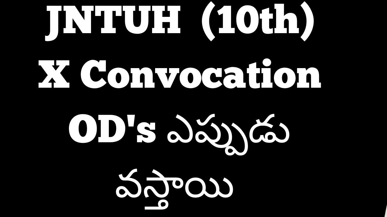 JNTUH X convocation certificates||JNTUH 10th Convocation Original ...