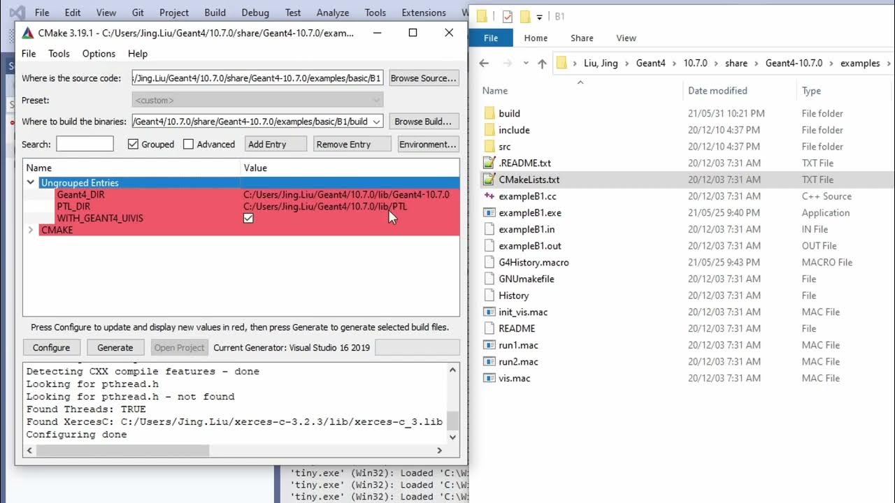 How to compile an official Geant4 example - YouTube