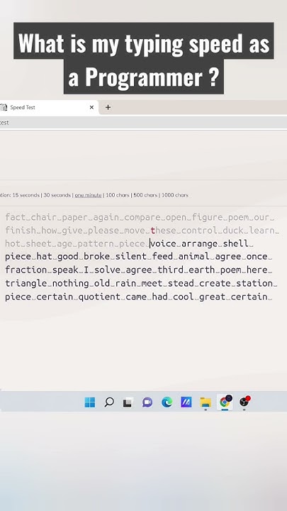 What is my typing speed as a Hacker ? programmer speed on qwerty # ...