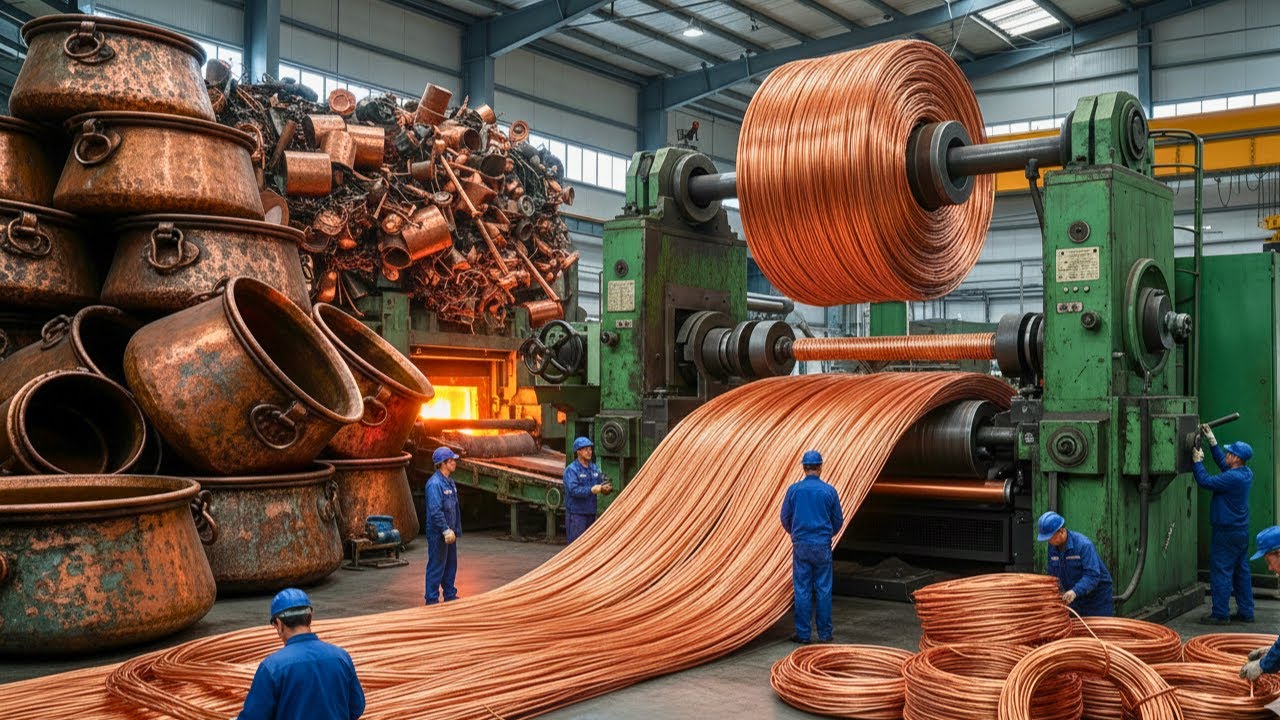 These Massive Machines Turn Old Copper Pots Into Pure Wire | Inside the ...