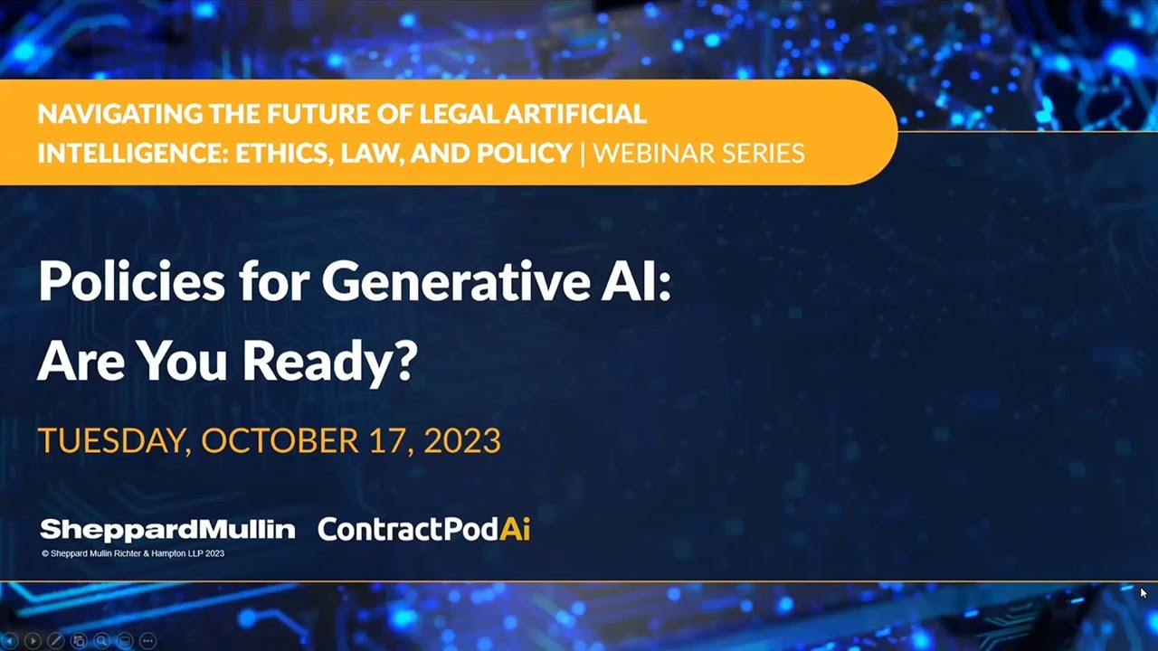 Policies for Generative AI: Are You Ready? - YouTube