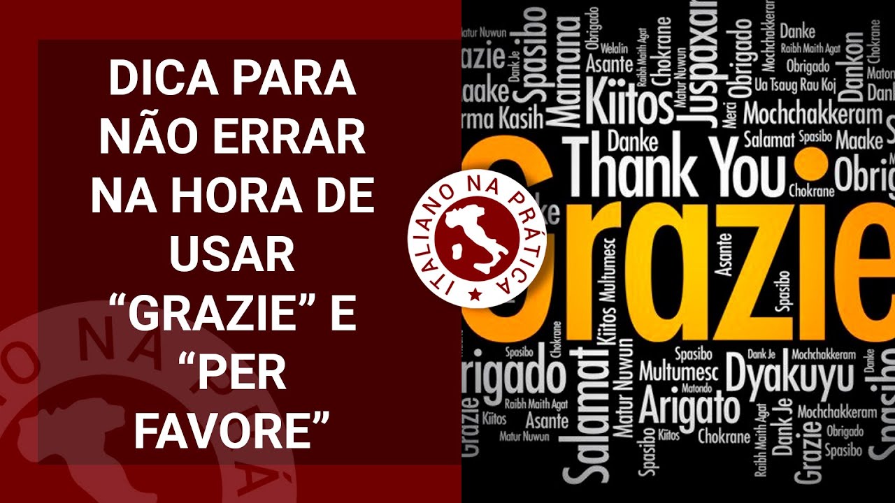 Dica para usar "Grazie" e "Per favore" - YouTube