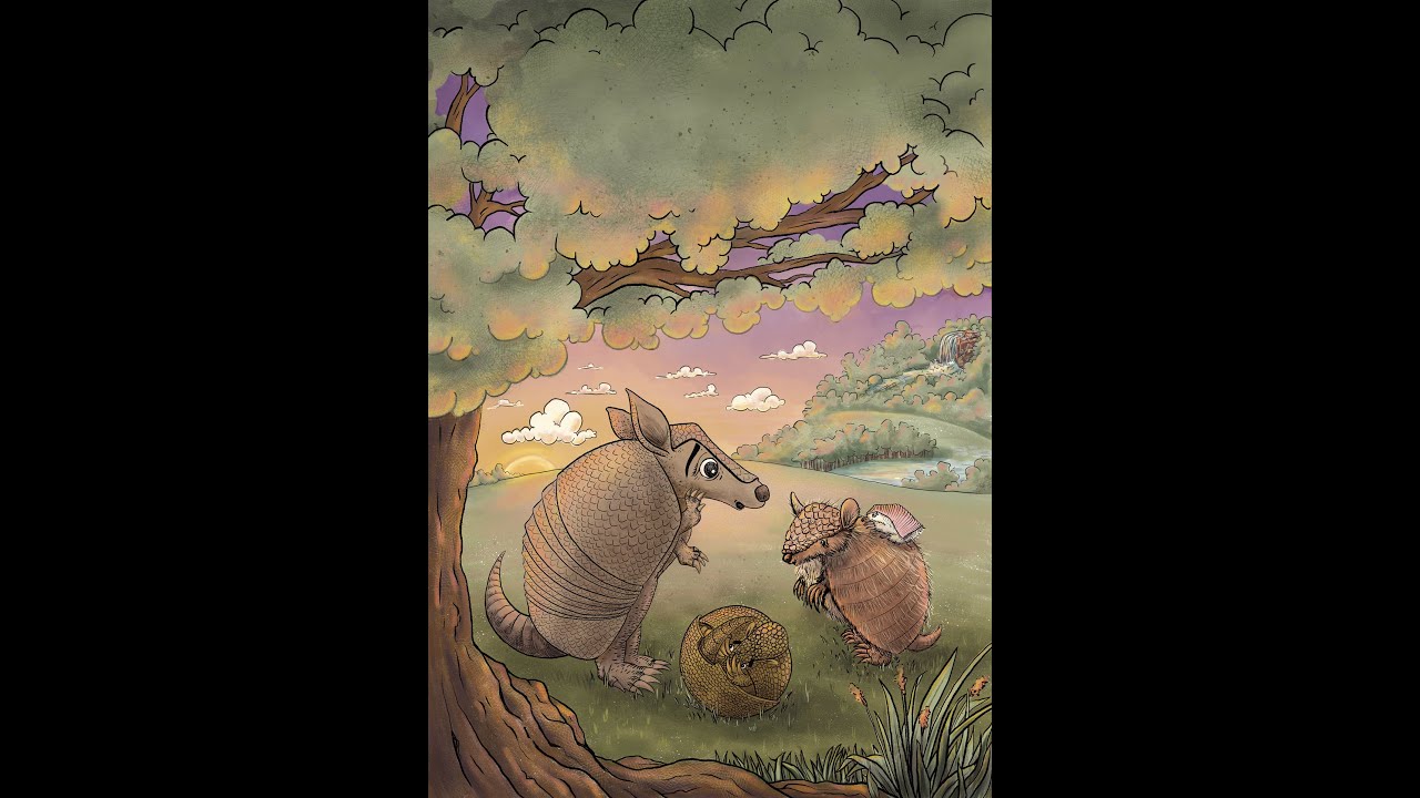 Presentation of the illustrated children's book "Forur axious armadillos" - YouTube