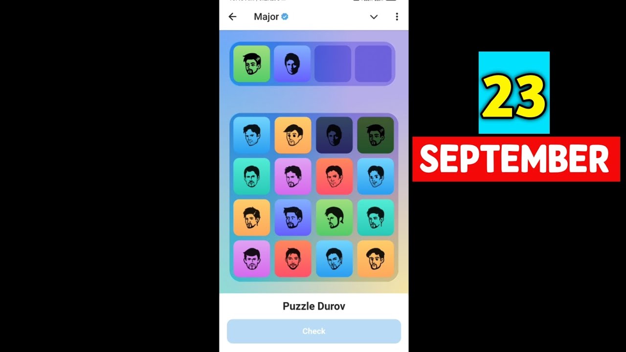 23 September Major puzzle durov Solved Today | Major Daily combo card ...