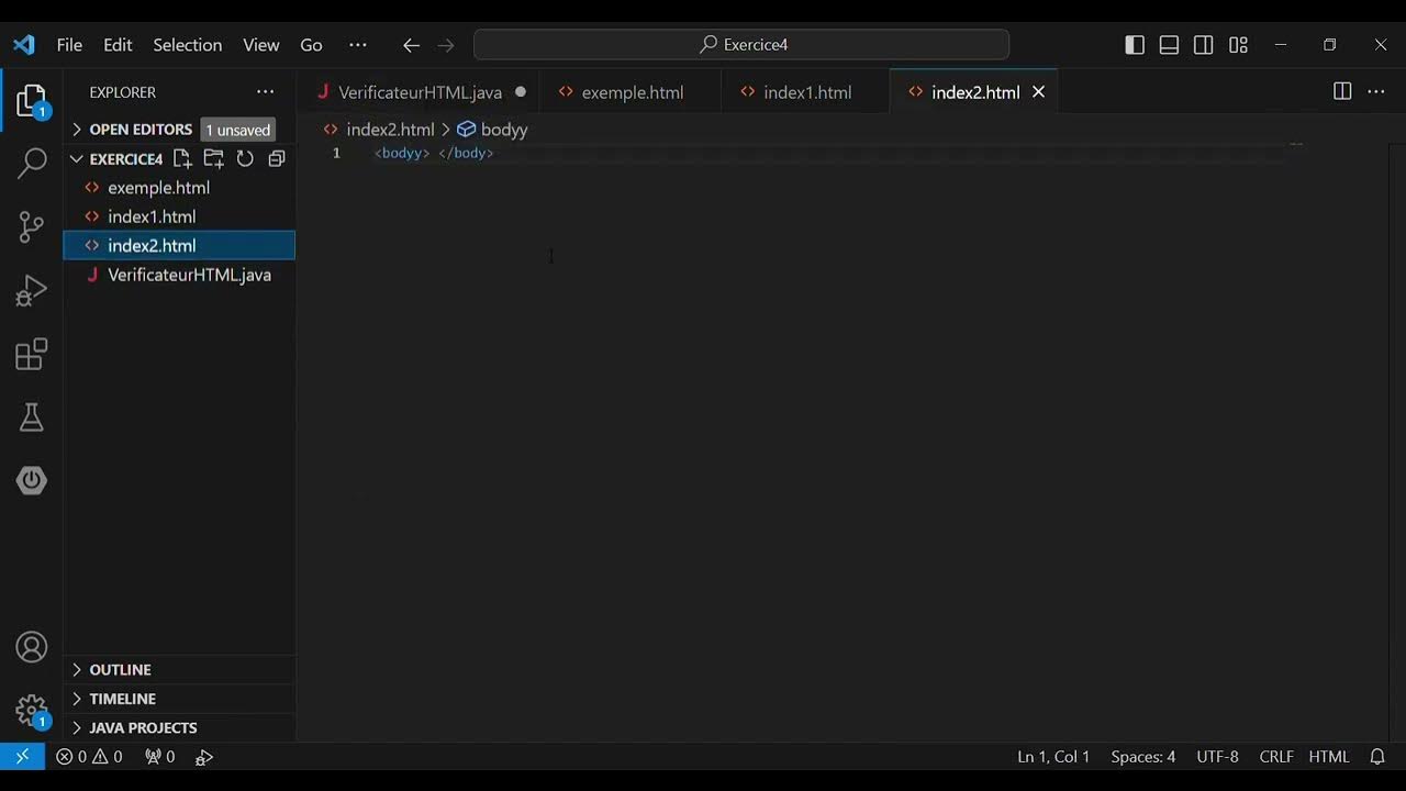 INF2810-TP1-Exercice4-VerificateurHTML java - YouTube