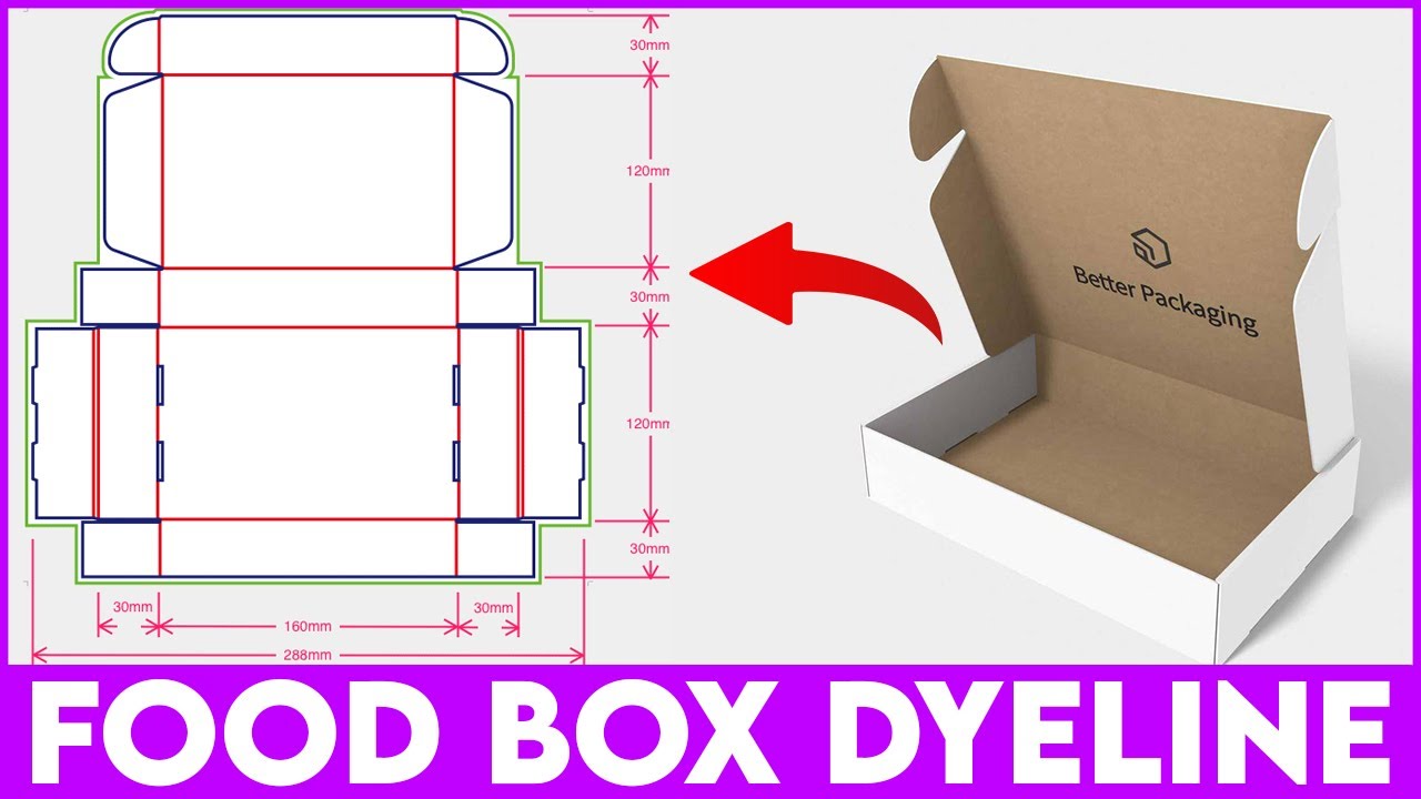 Food Packaging Box Design In Adobe Illustrator - Mailer Box Design ...