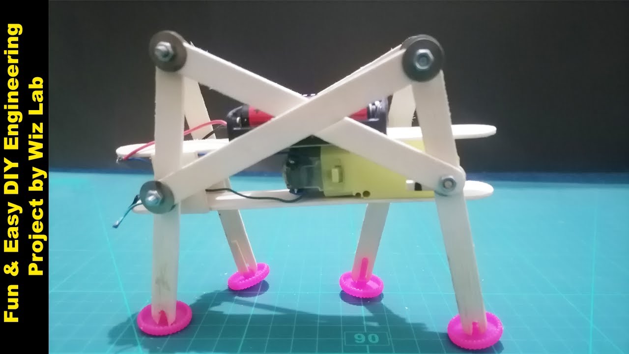 How to make Walking Robot Using DC Gear Motor | Fun & Easy DIY ...