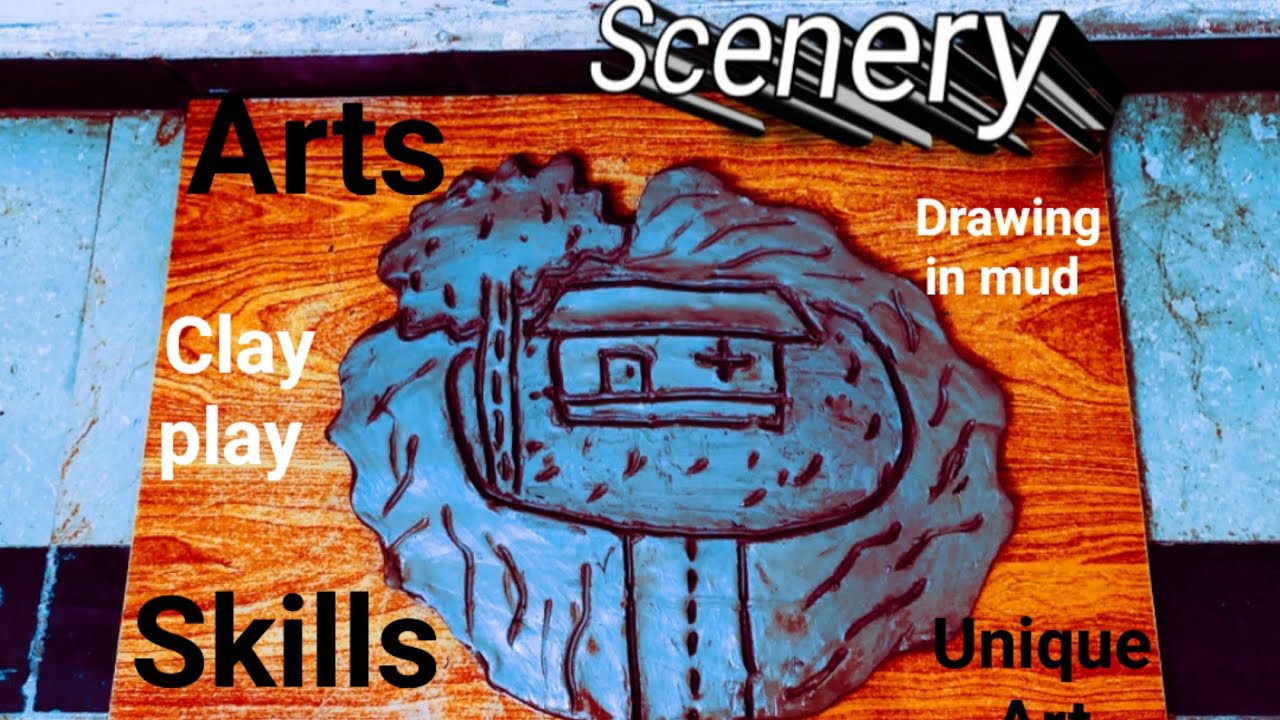 DIY Miniature/How to draw scenery in mud/Clay Art/Amazing technique ...