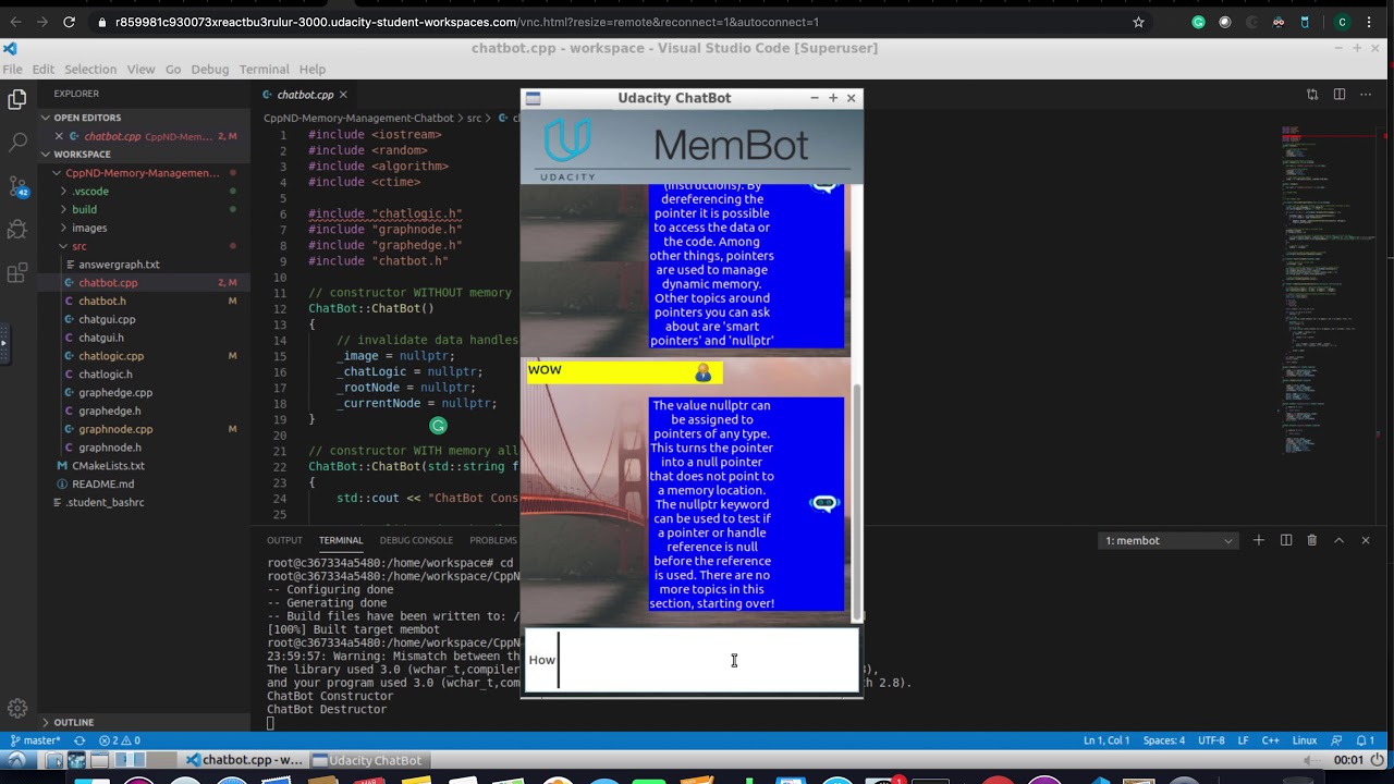 CppND-Memory-Management-Chatbot Project - YouTube