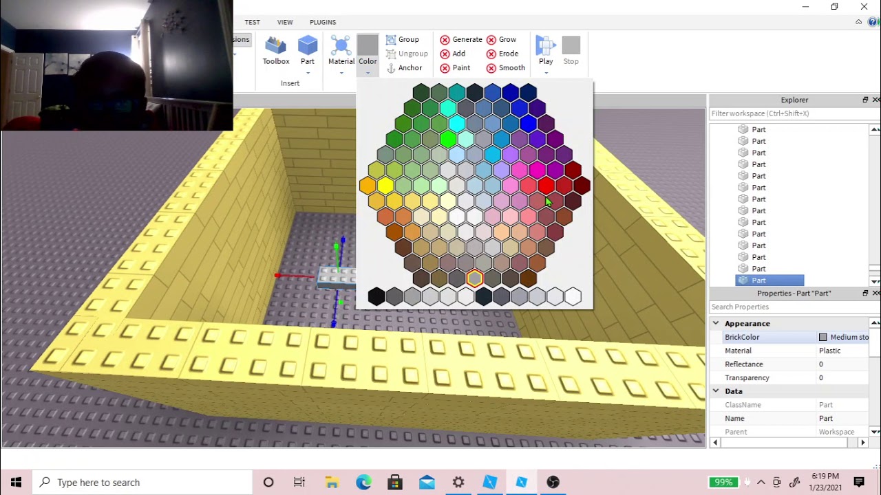 How to make a brick house and chimney in 2017 roblox - YouTube