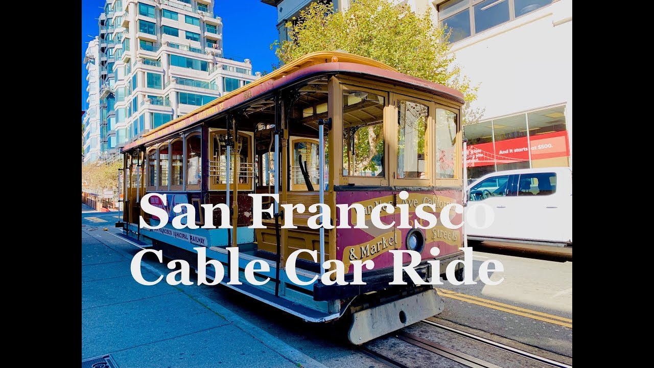 [4K] San Francisco Cable Car Ride - California/Van Ness Line 旧金山缆车 ...