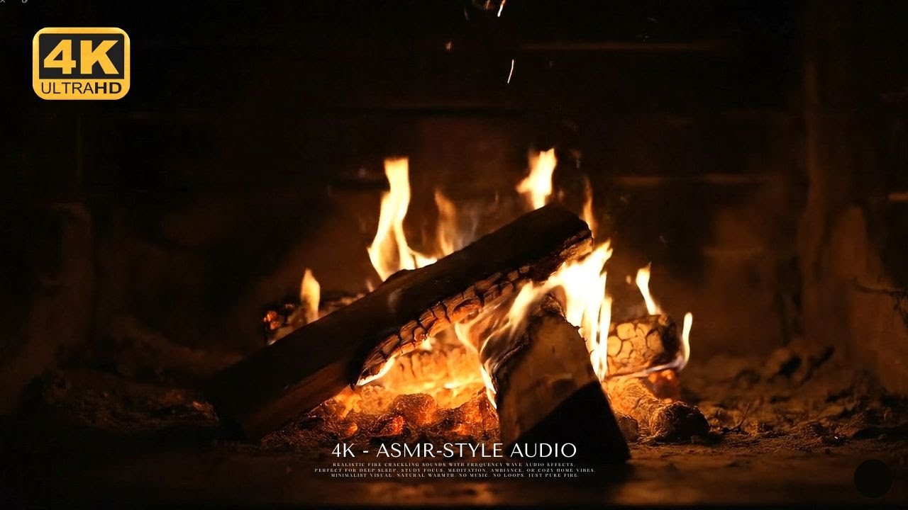 🔥 Romantisches Kaminfeuer 4K | Knisterndes Feuer (ohne Musik ) | 12 ...