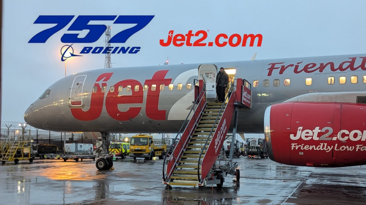 One final time. The LAST EVER Jet2 Boeing 757-200 *full flight* Genevè ...