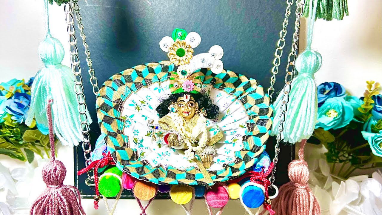 Watch till end for Jhula Darshan ️ #krishna #hindola #tassels #shorts # ...