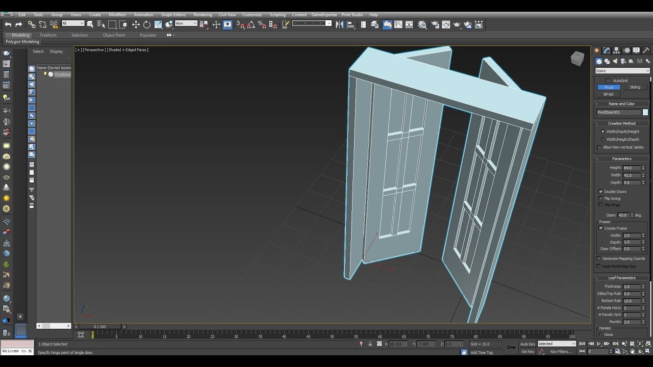 3ds Max Basic Double Door In 3ds Max Tutorial Youtube