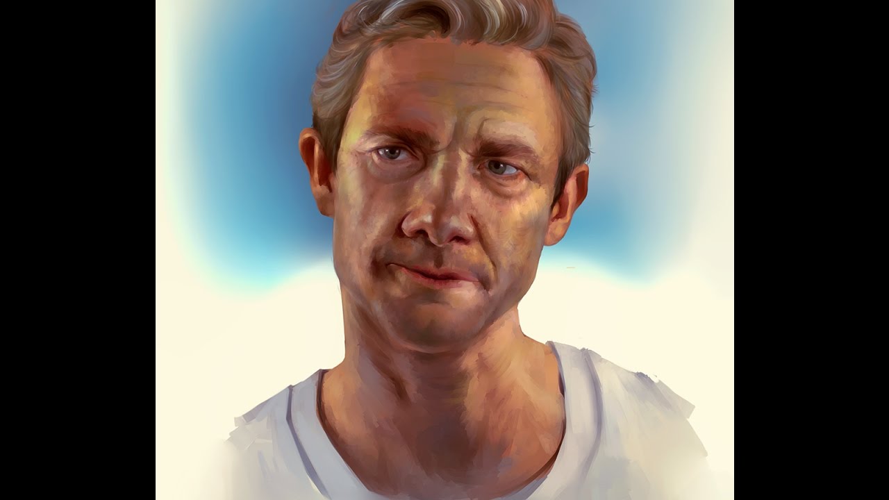 процесс рисования портрета Мартина Фримана-drawing portrait Martin ...