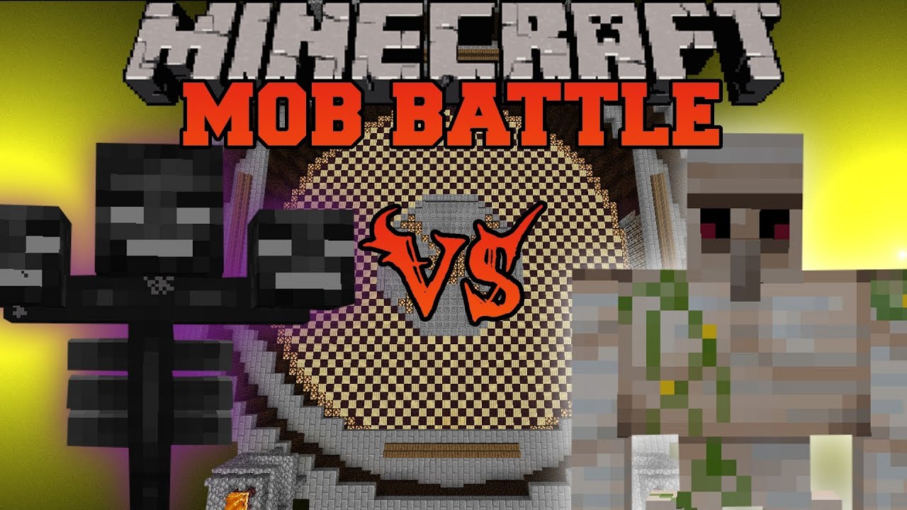 Wither Vs Iron Golem Minecraft Mob Battles Youtube