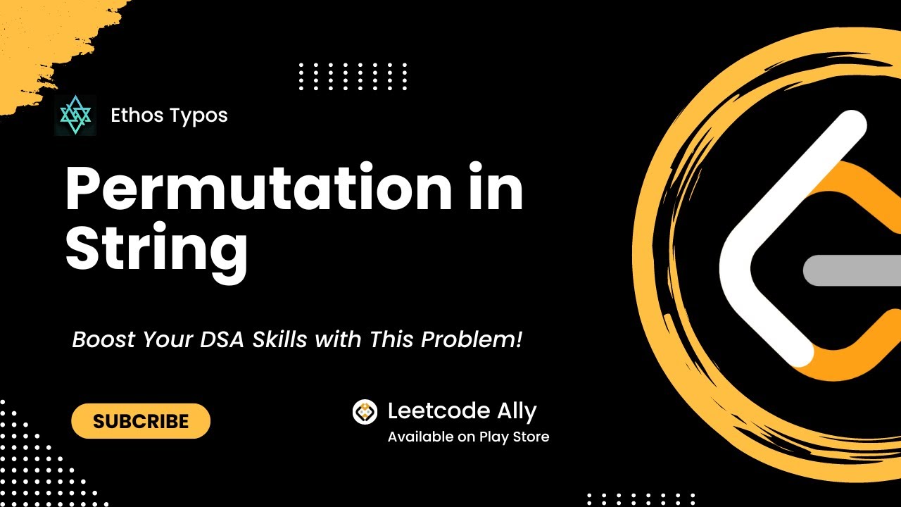 Permutation In String Leetcode Youtube 5193
