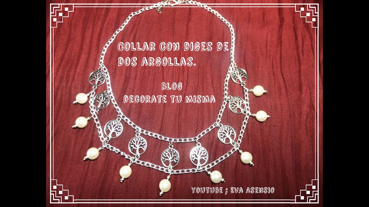 Collar con diges de doble argolla. Arbol de la vida. - YouTube