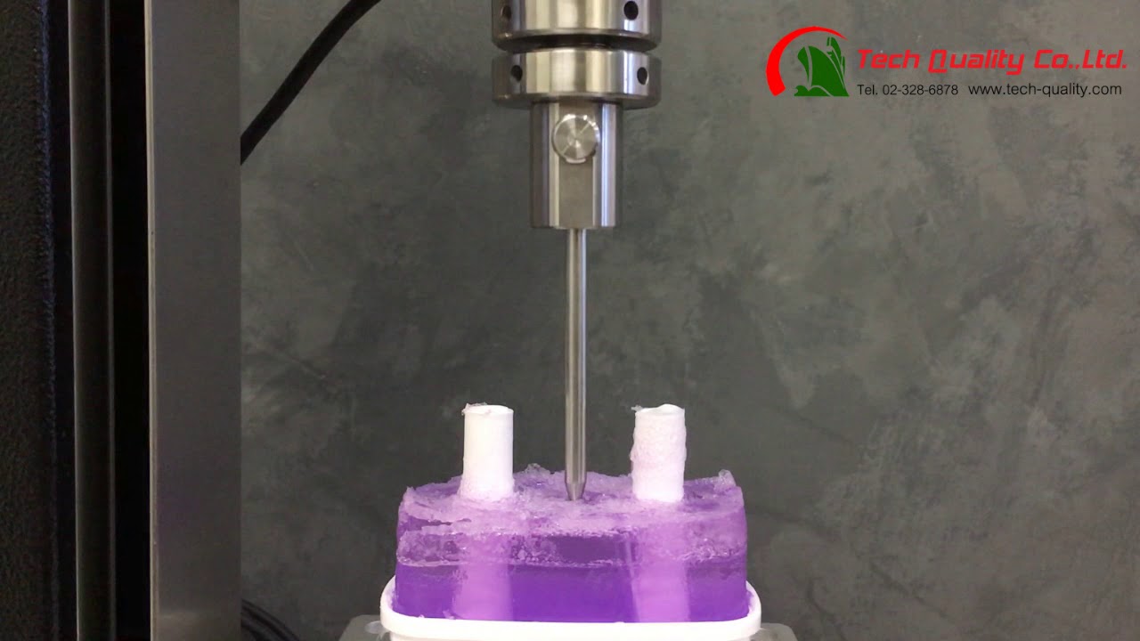 Food Texture Analyzer | Fresh Gel Texture Test - YouTube