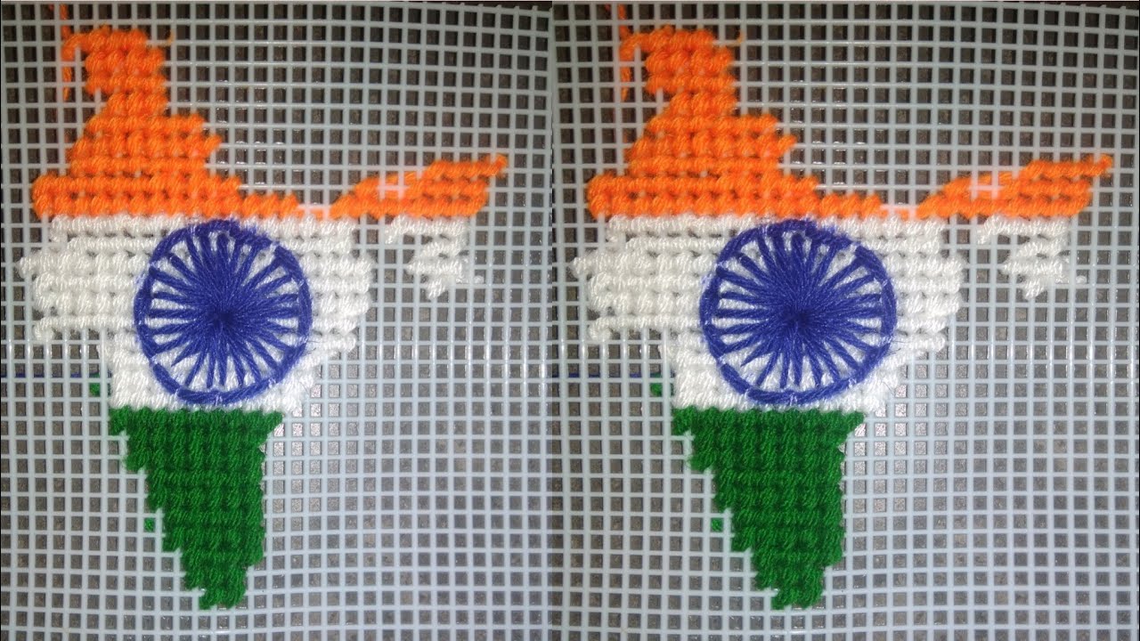 Independent day special// indian map// Cross stitch pattern ...