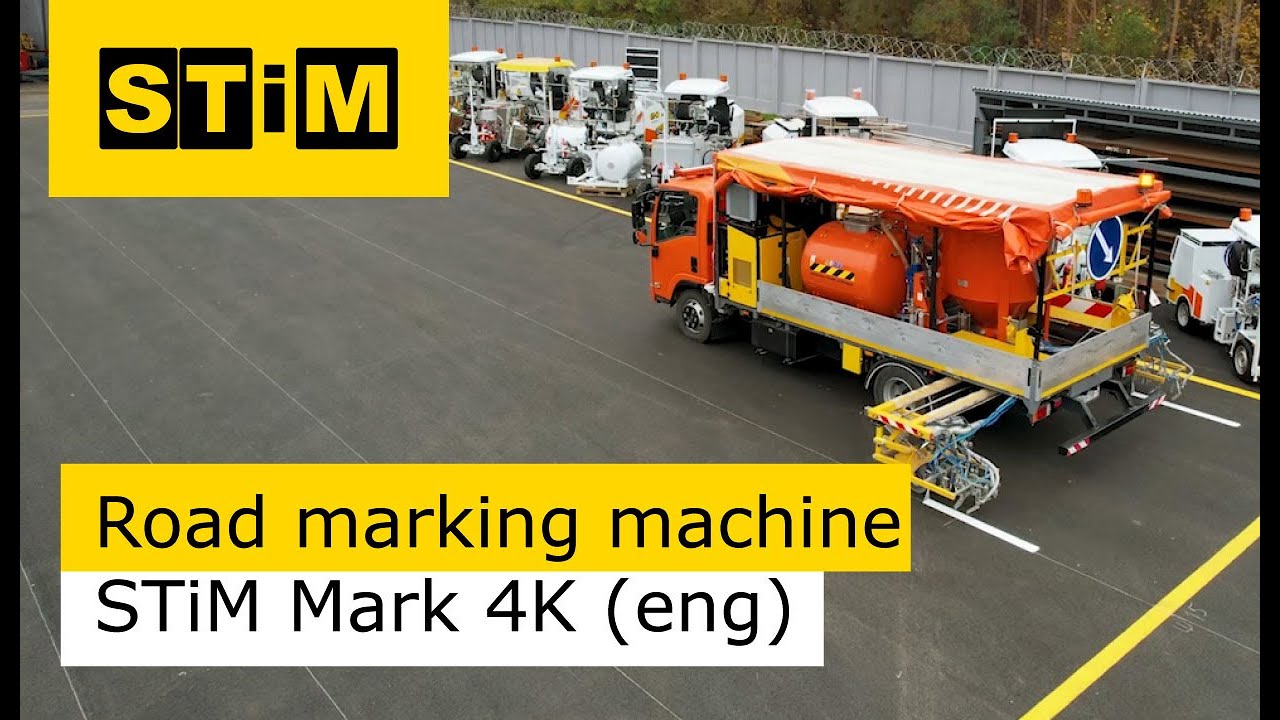 Road marking machine STiM Mark 4K (eng) - YouTube