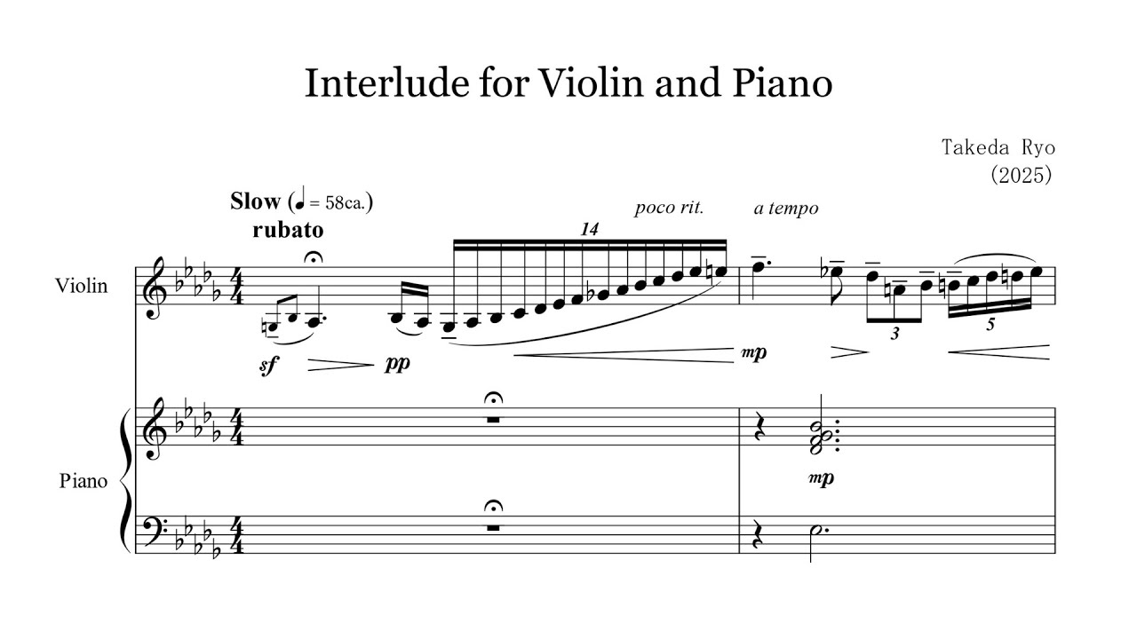 Interlude for Violin and Piano (2025) - YouTube