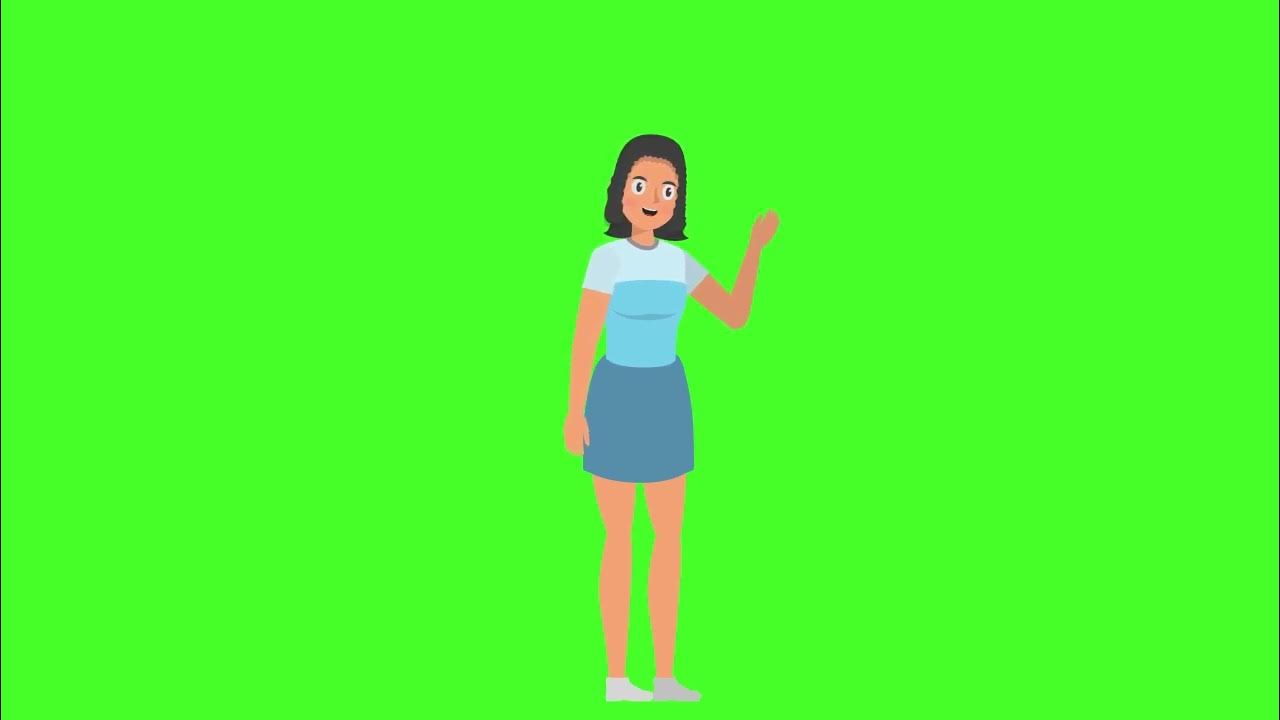 Girl Waving Hand Animation #greenscreenanimation #fxgreenscreen - YouTube