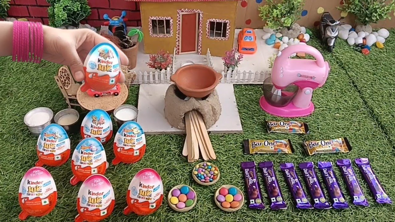 Kinder Joy pancake and cake recipe||miniature Kinder Joy pancake||Mini ...