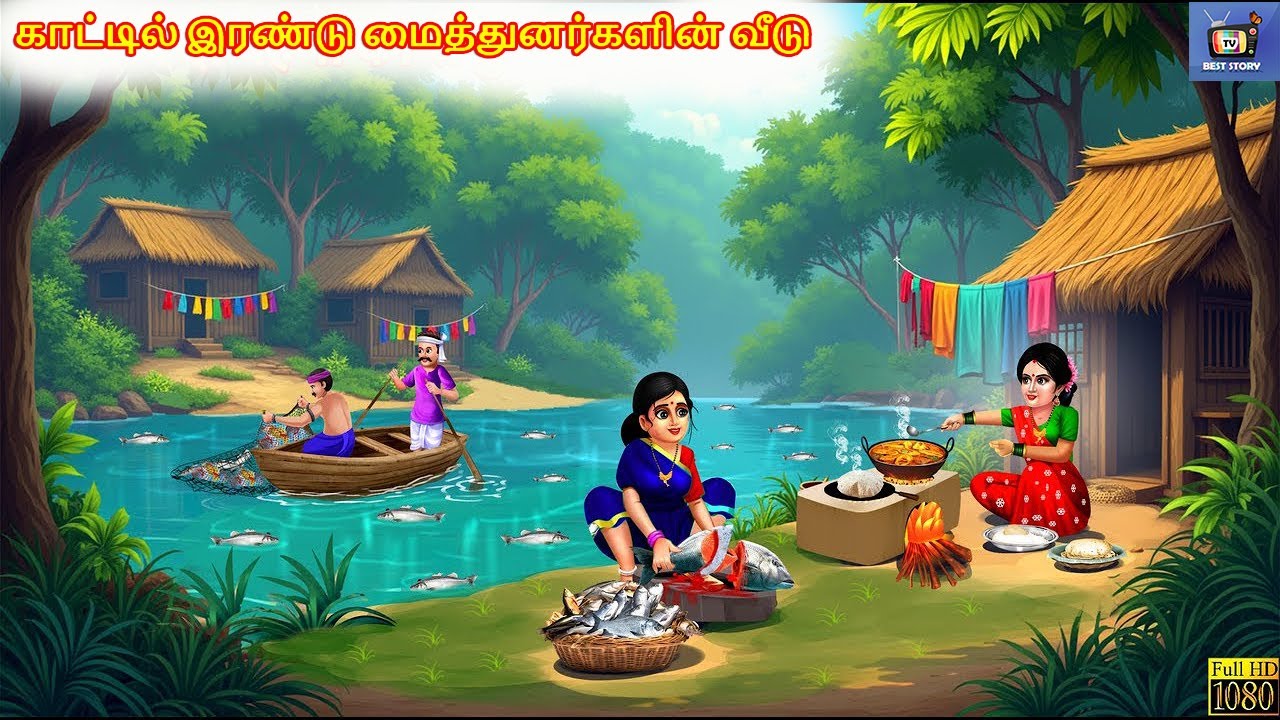 Kāṭṭil iraṇṭu maittuṉarkaḷiṉ vīṭu | Tamil Story | Tamil Cartoon | Tamil ...