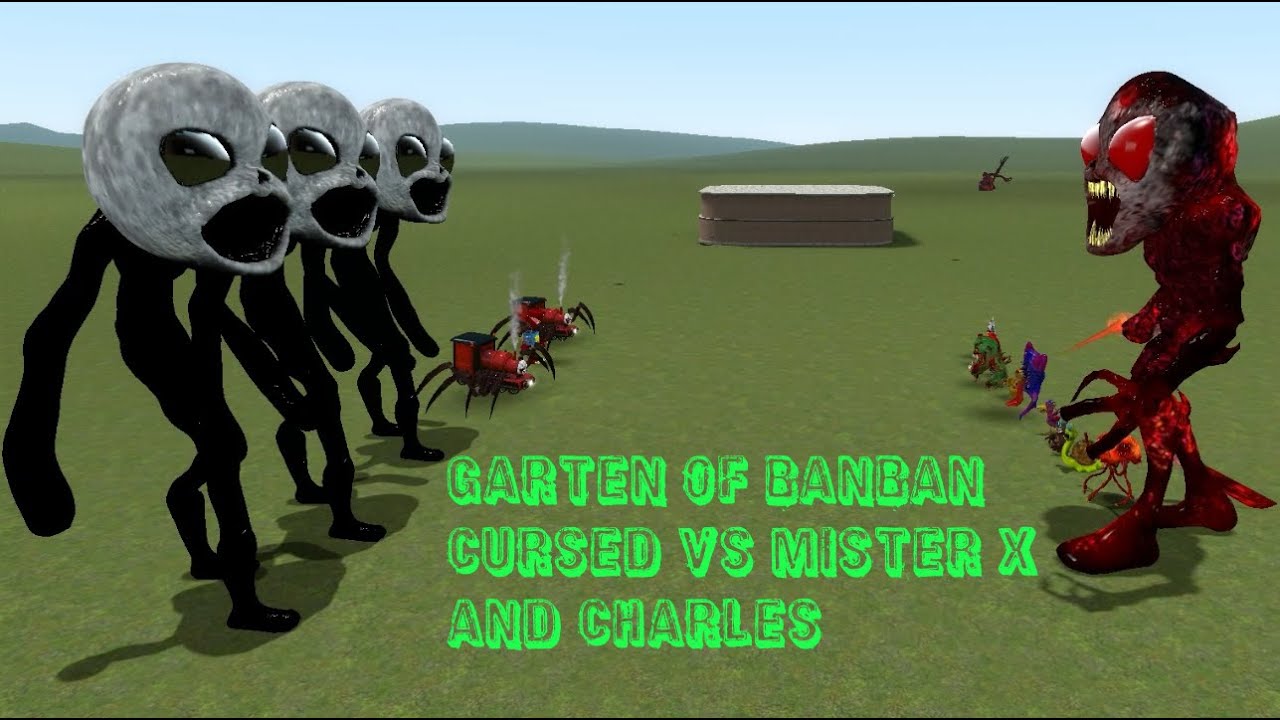 ALL CURSED GARTEN OF BANBAN VS 3 MISTER X AND CHOO CHOO CHARLES IN ...