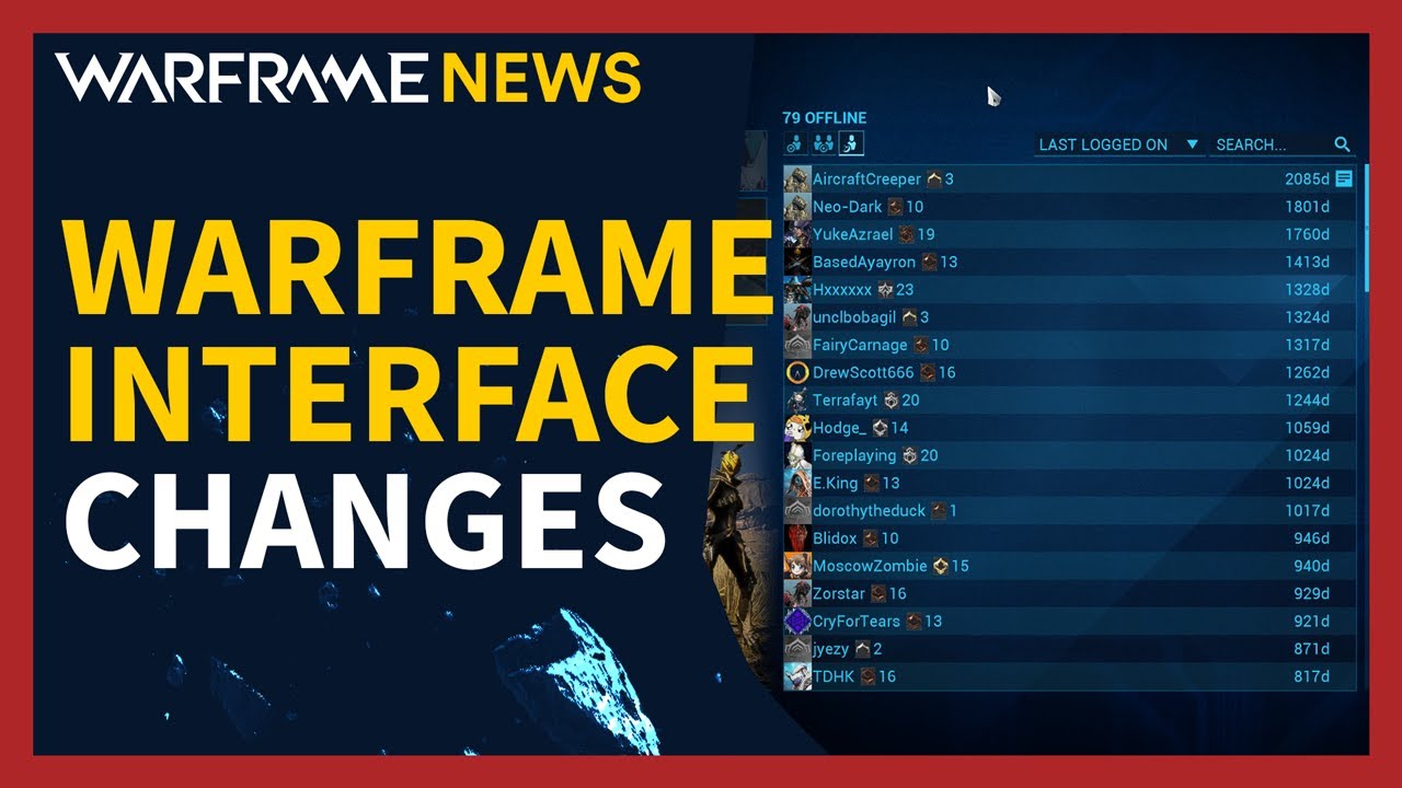 All Interface Changes with Warframe Update 30.3 - YouTube