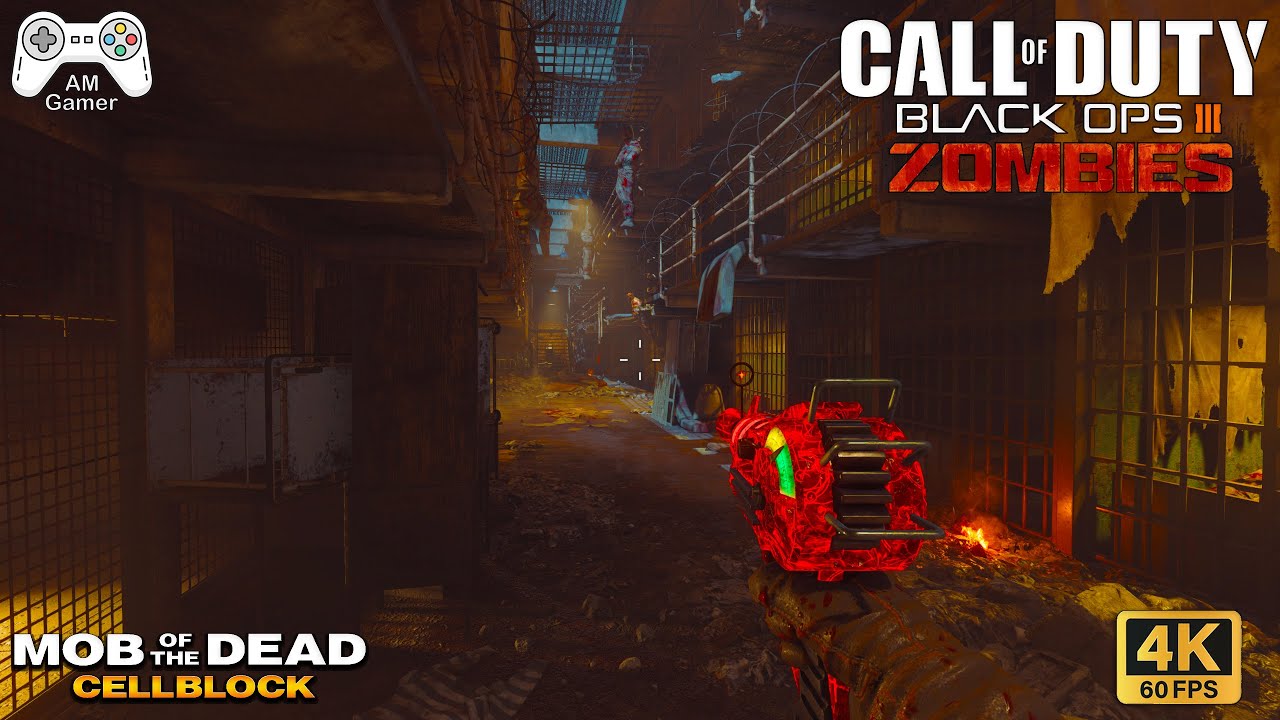Call of Duty Black Ops 3 Zombies MOB OF THE DEAD CELL BLOCK Gameplay ...