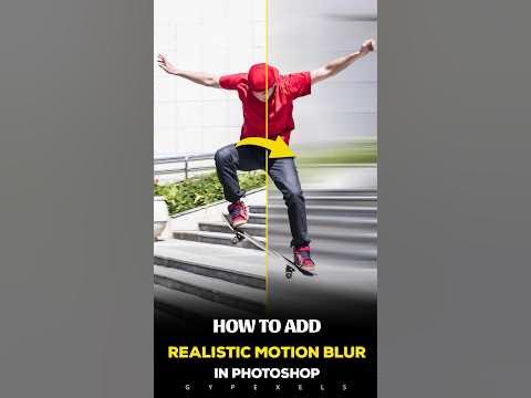How to add realistic motion blur in photoshop - Photoshop tutorials #shorts - YouTube