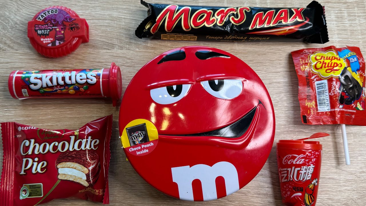 🍭Satisfying Video _ Unpacking 1 Rainbow M&M'S Containers with Color ...