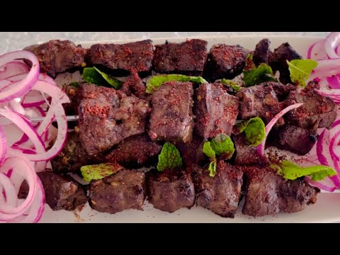 طرز تهیه کباب جیگرhow to make grilled liver #kebab jegar kabab - YouTube