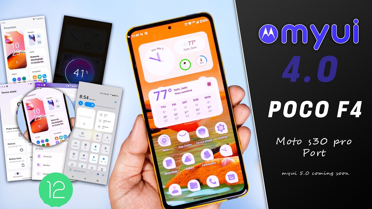 MyUi OS (Moto S30 Pro) for Poco F4, Amazing Looks & Features, improved ...