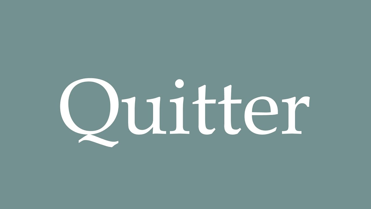 How to Pronounce ''Quitter'' Correctly in French - YouTube