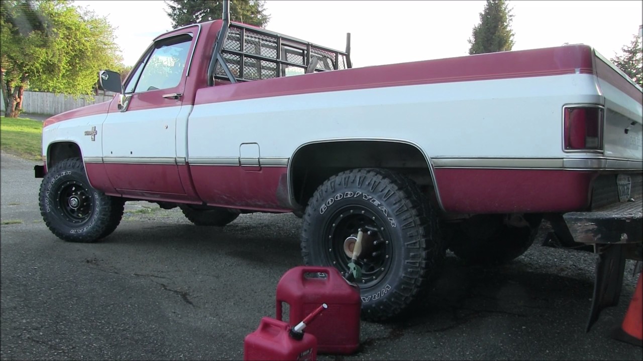 Big Red 1984 Chevy K20 Chevy Gets Some Attention - YouTube