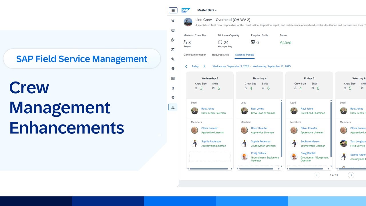 Crew Management in SAP Field Service Management 2508 | Demo - YouTube
