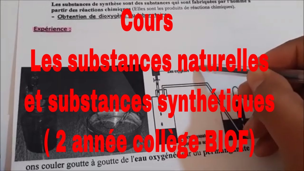 Cours Les substances naturelles et substances synthétiques ( 2 année ...