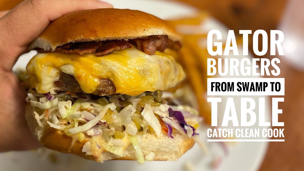Gator Hunt to Gator Burgers… Catch Clean Cook with Recipe - YouTube